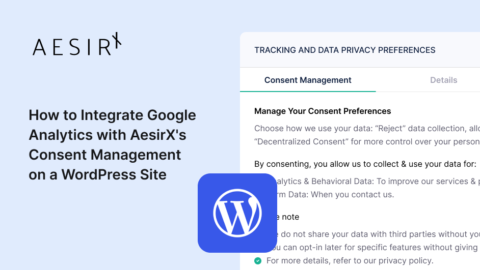Integrate Google Analytics with AesirX Consent on WordPress