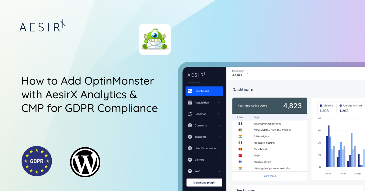 Add OptinMonster with AesirX CMP for GDPR Compliance