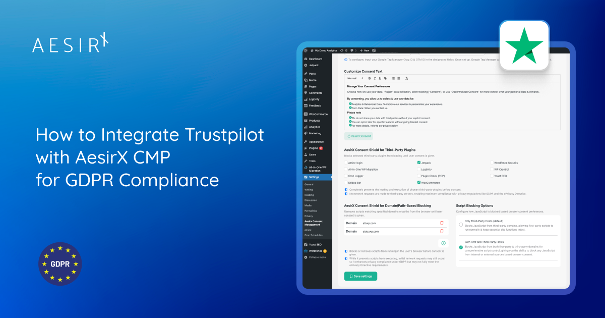 GDPR Compliance for Trustpilot in WordPress