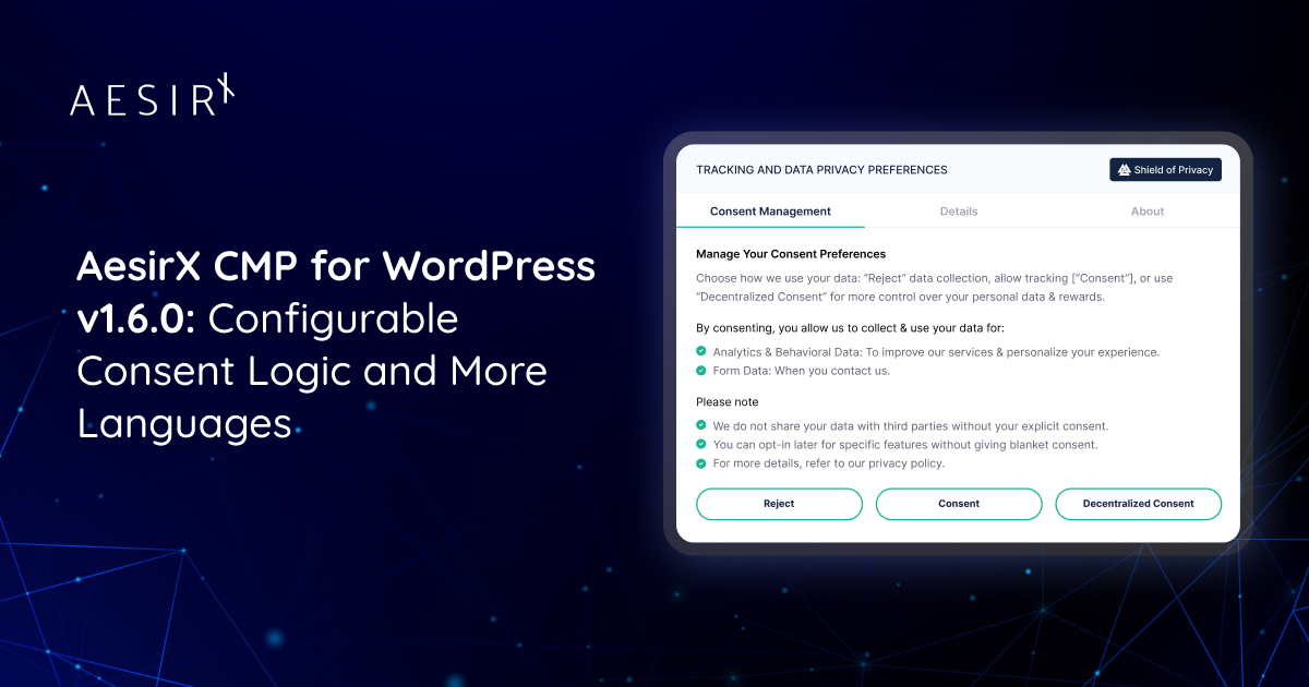 AesirX CMP for WordPress v1.6.0